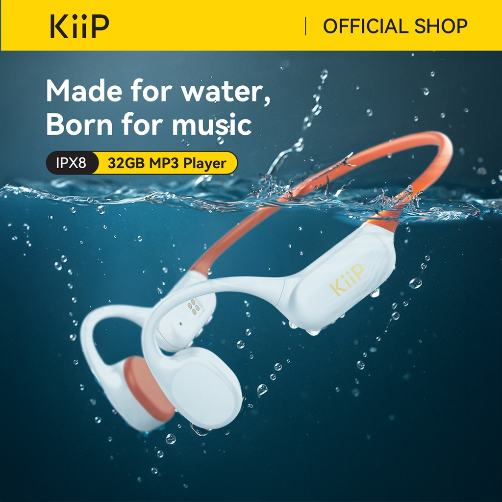 Jual KiiP DTS11 Bone Conduction IPX8 Headset Bluetooth Open Ear Renang ...