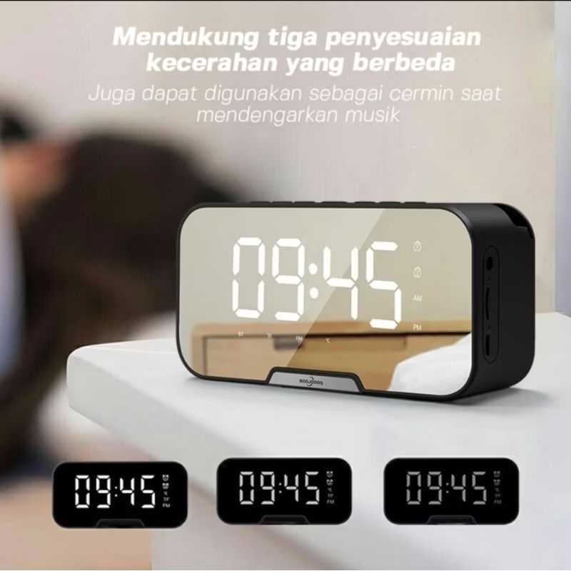 Jual Speaker Jam Bluetooth Portable Radio Wireless Bass Mini Stereo ...
