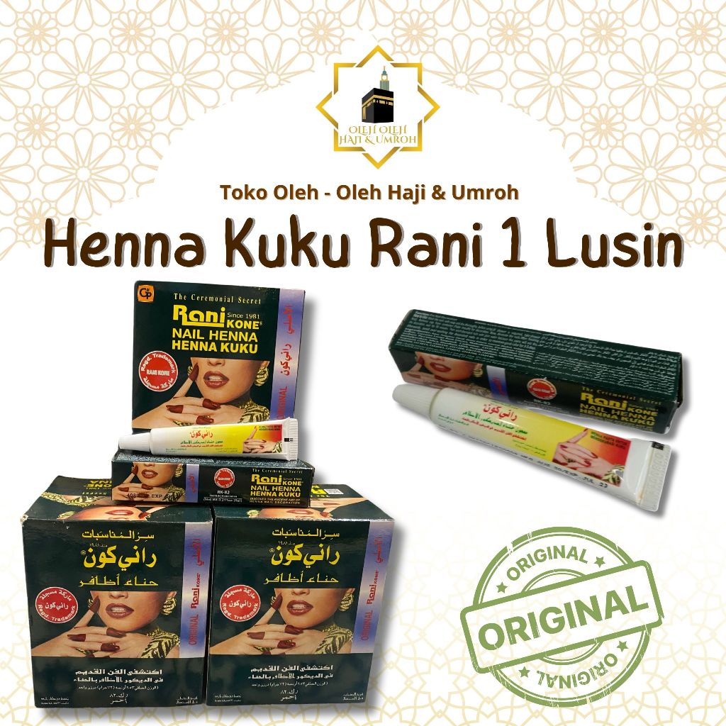 Jual HENNA KUKU RANI NAIL ISI 12 PCS HENNA ARAB RANI NATURAL HENNA KUKU ...