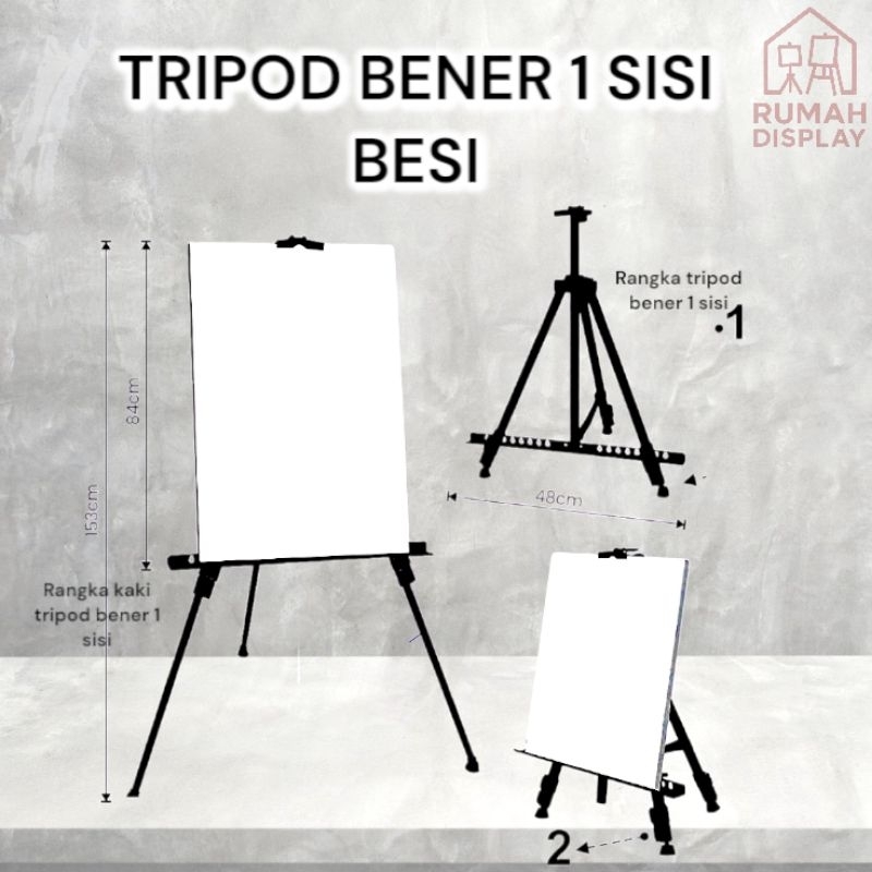 Jual Stand Banner TRIPOD 1 SISI – Rangka Banner Promosi Lipat ...