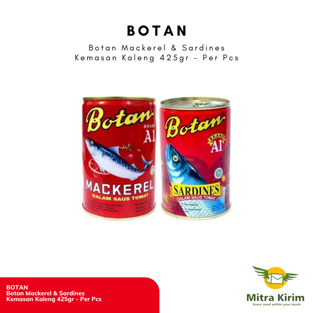 Jual Botan Mackerel dan Sardines Kemasan Kaleng 425gr - Per Pcs ...