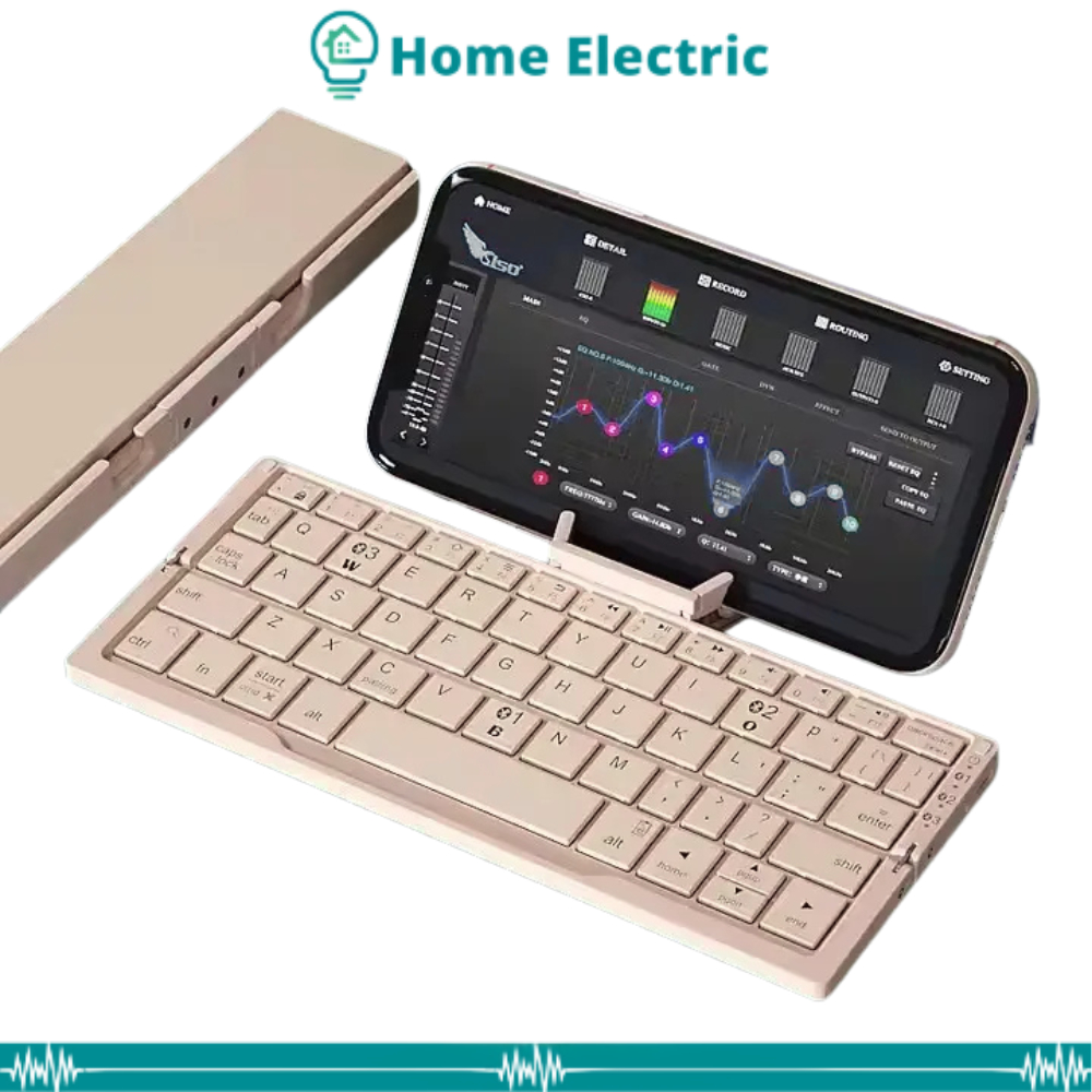 Jual B.O.W Keyboard Lipat Foldable Bluetooth Silent Keys 160mAh - HB199 ...