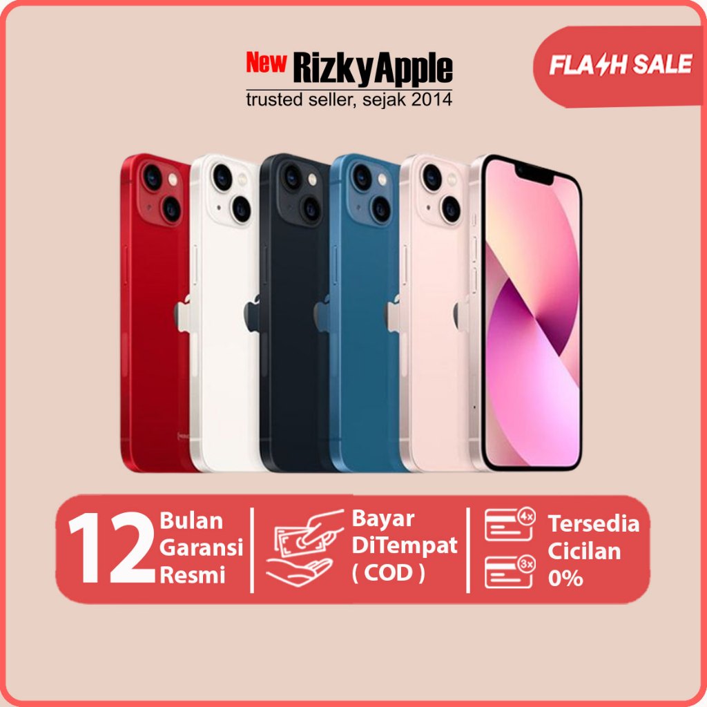 Jual Apple iPhne 13 128GB Midnight Starlight Pink Blue Green Garansi Resmi Indonesia Sinyal ...