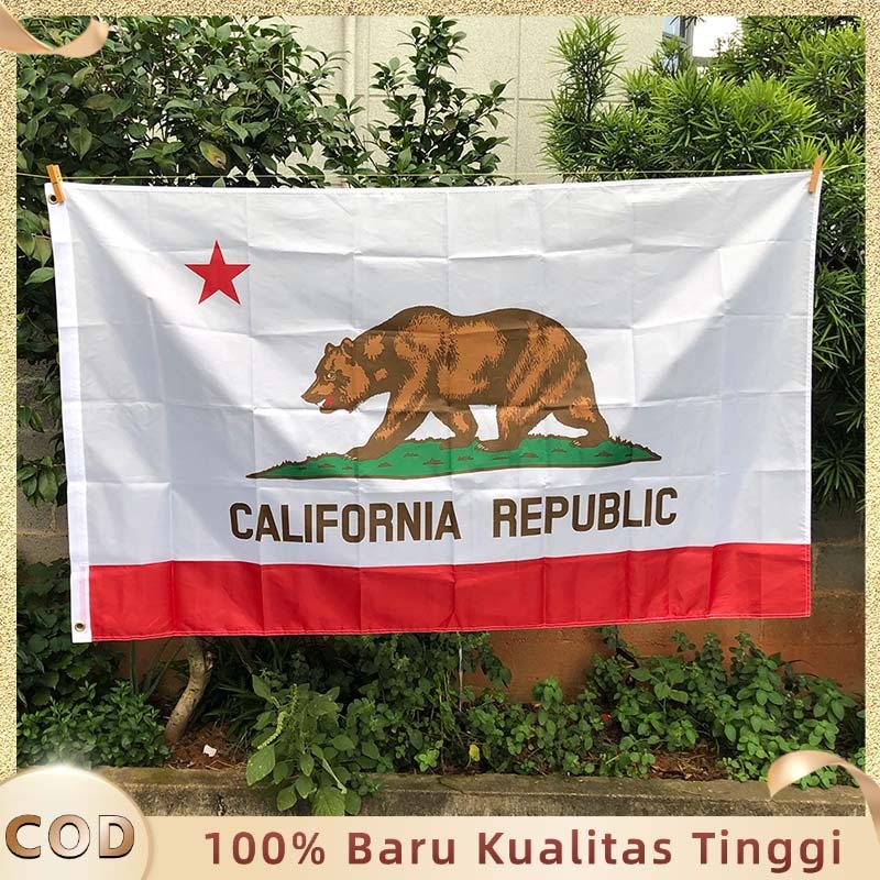 Jual Bendera California The Bear Flag California Flag 90x150cm | Shopee ...