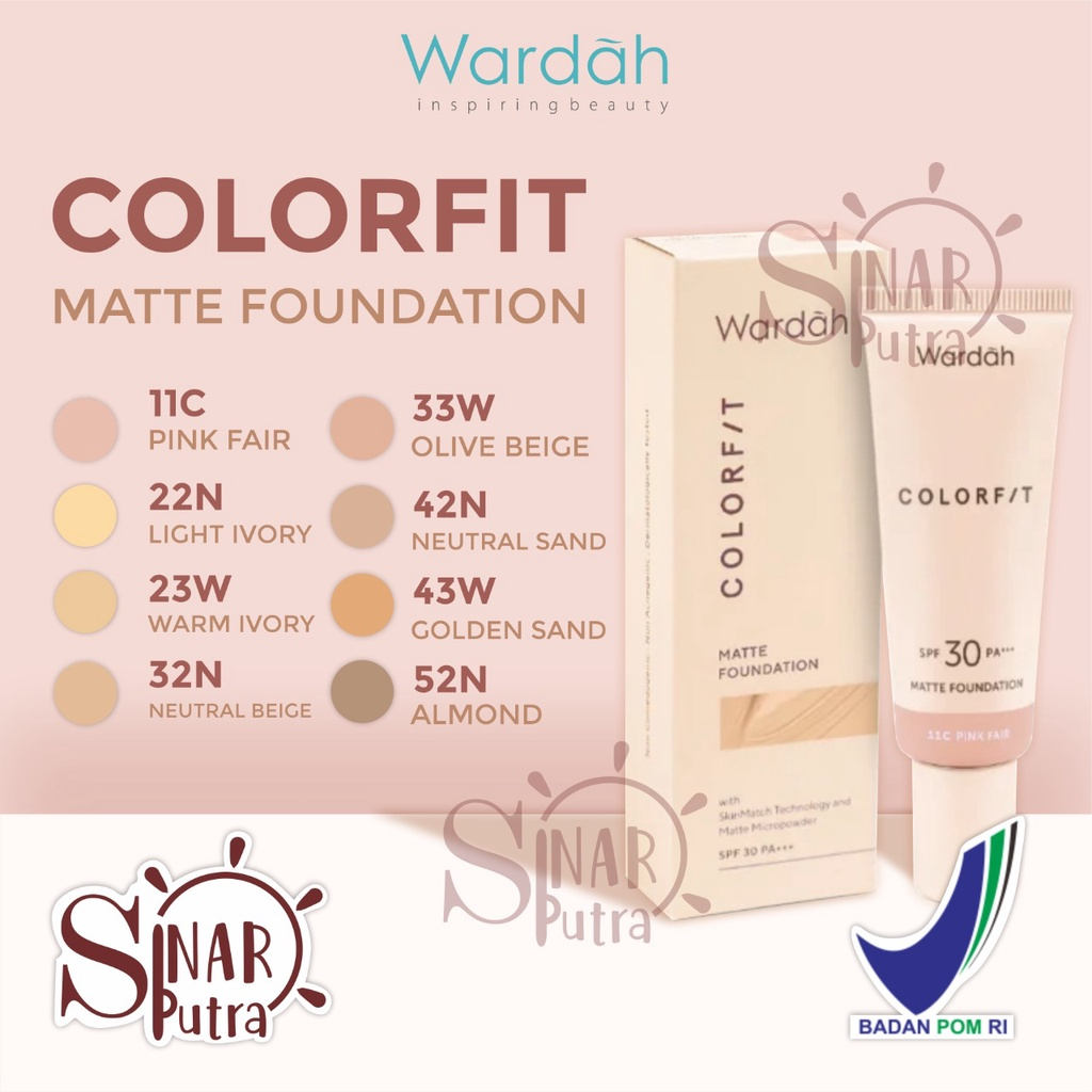 Jual Wardah Colorfit Matte Foundation | Shopee Indonesia