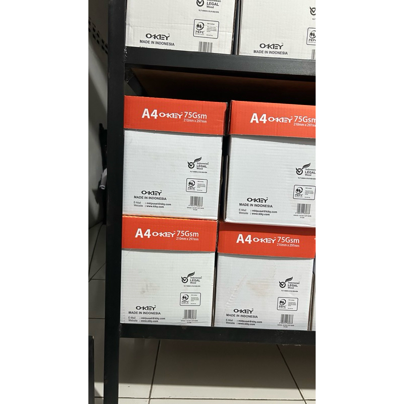 Jual kertas a4 f4 okey 75 gsm 1 dus (5 rim) | Shopee Indonesia