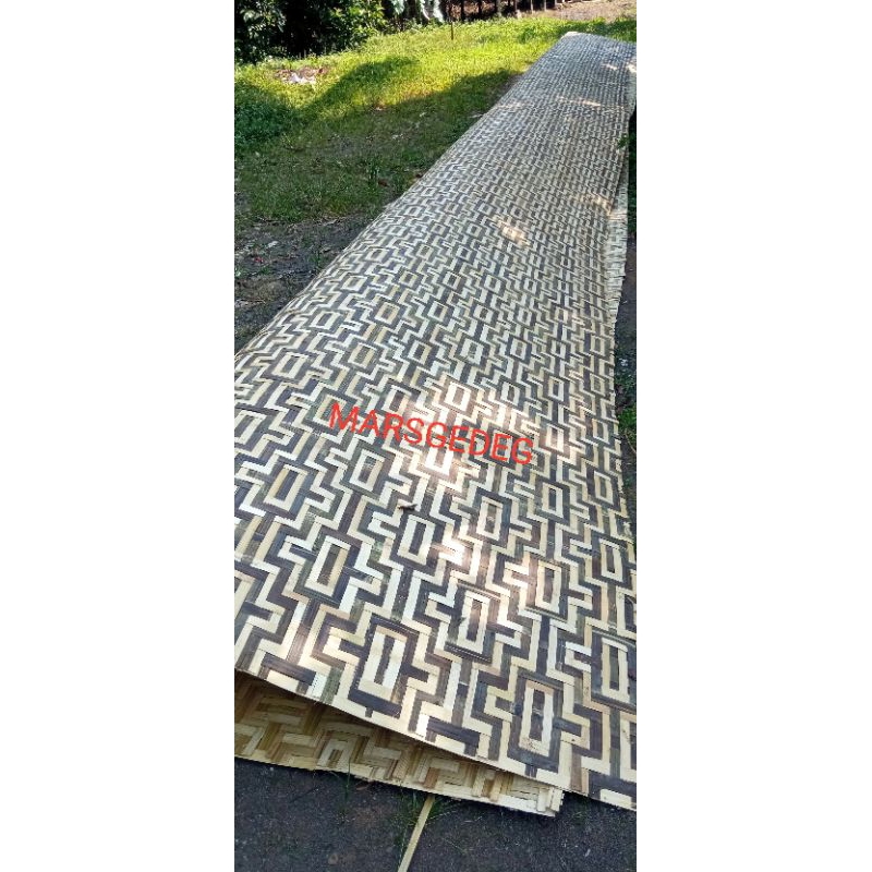 Jual Anyaman bambu motif/Bilik/Gedeg/gribik/tabag/kepang Belum Vernis ...