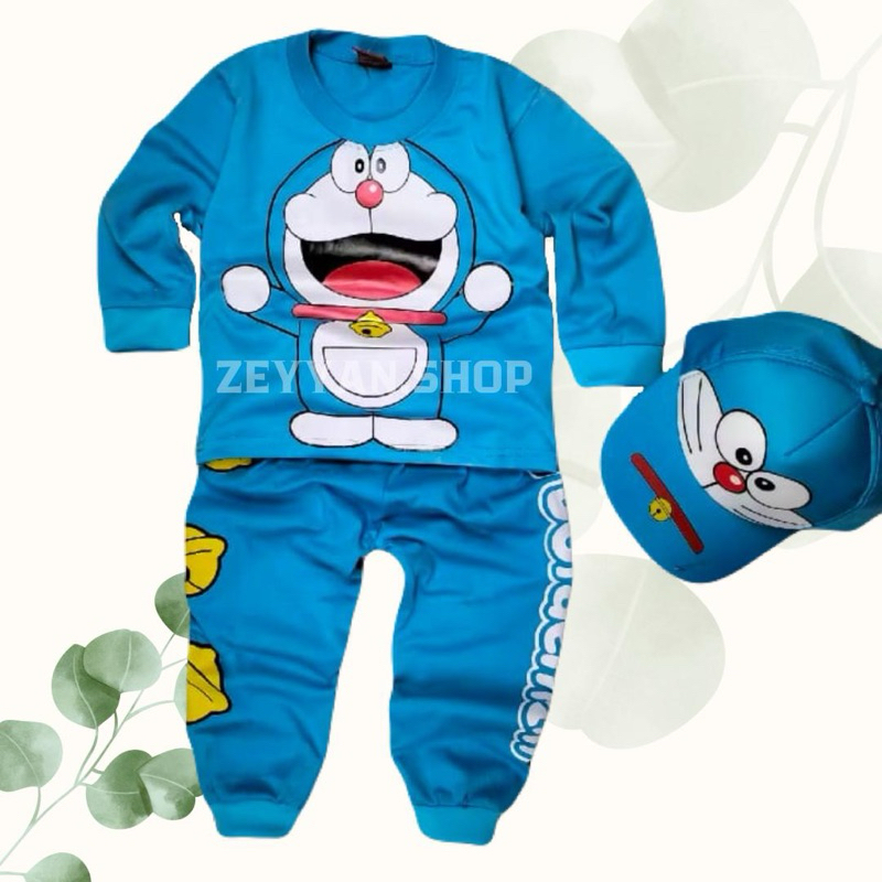 Jual BAJU DORAEMON ANAK COWOK CEWEK SETELAN PANJANG MOTIF DORAEMON ANAK ...