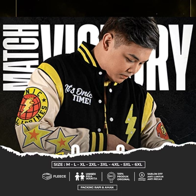Jual JAKET MLBB/JAKET VARSITY MLBB/JAKET ONIC PH SEOSON 2025 OVERSIZE S ...