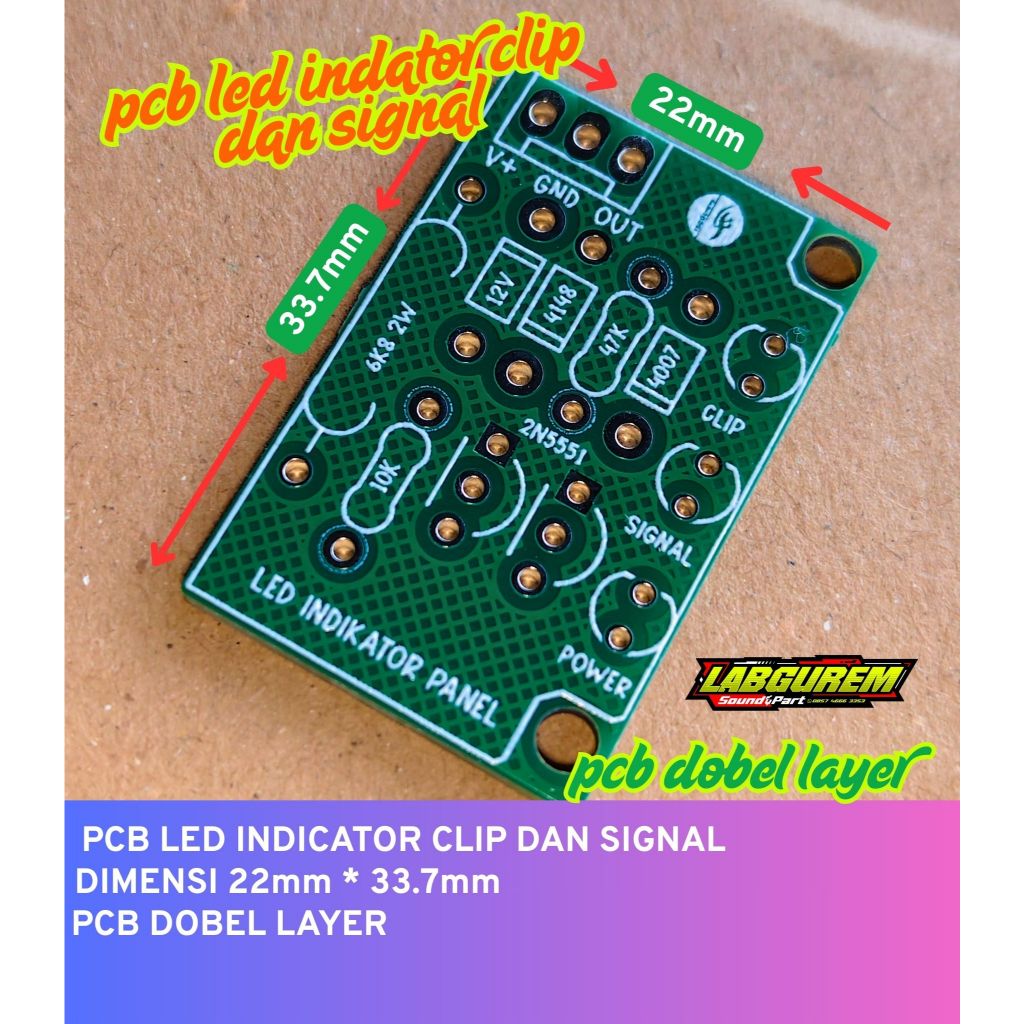 Jual PCB LED INDIKATOR CLIP SIGNAL POWER DOBEL LAYER | Shopee Indonesia