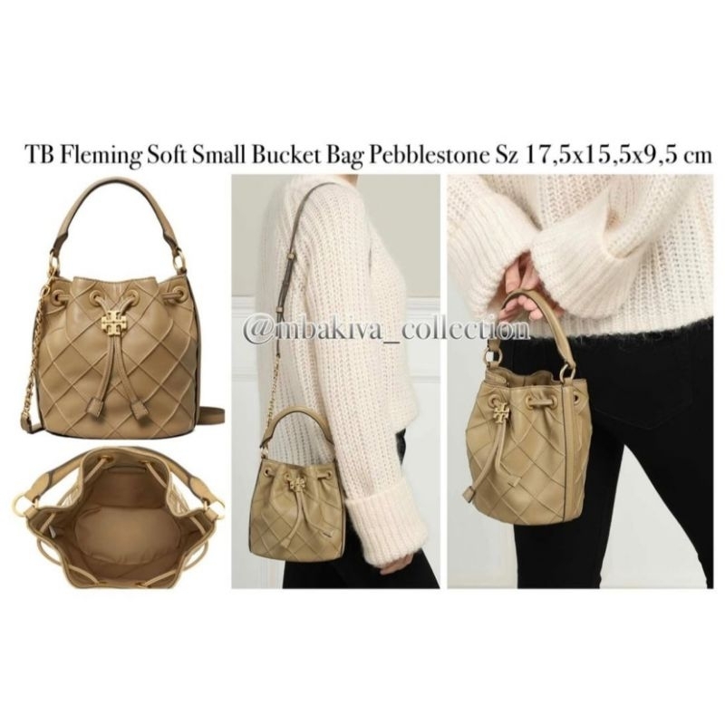 Jual TB Fleming Soft Small Bucket Bag Pebblestone | Shopee Indonesia