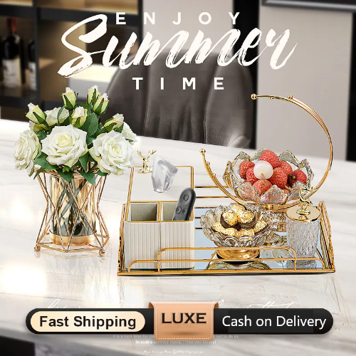 Jual 【Harga Minimum】COD Crystal Double Tray / Snack Tray Ruang Tamu ...