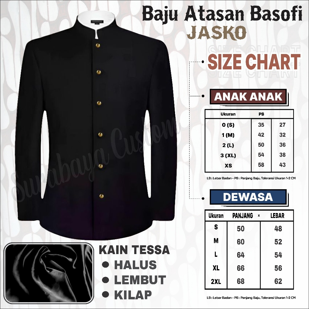 Jual baju atasan basofi / baju adat Cak Ning / baju adat basofi / baju ...