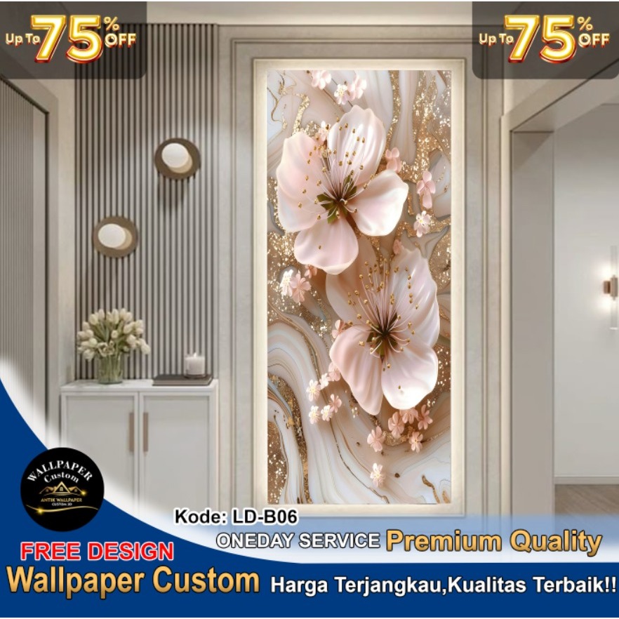 Jual Wallpaper Custom & Wallstiker Custom 3D Tema 3D Bunga | Wallpaper ...
