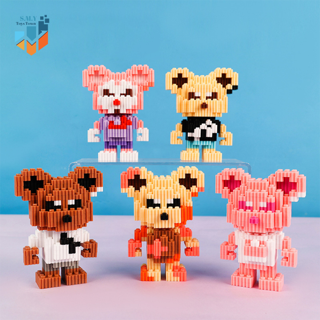 Jual SMY Toystown Teddy Bear Mini Nano Block Bricks Mainan Balok Susun ...