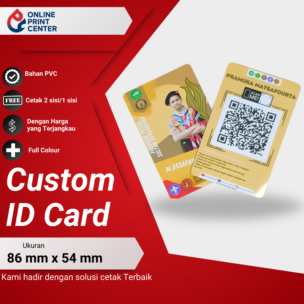 Jual Cetak ID Card Bahan PVC Full Printing – Desain Sesukamu, Kualitas Terbaik! | Shopee Indonesia