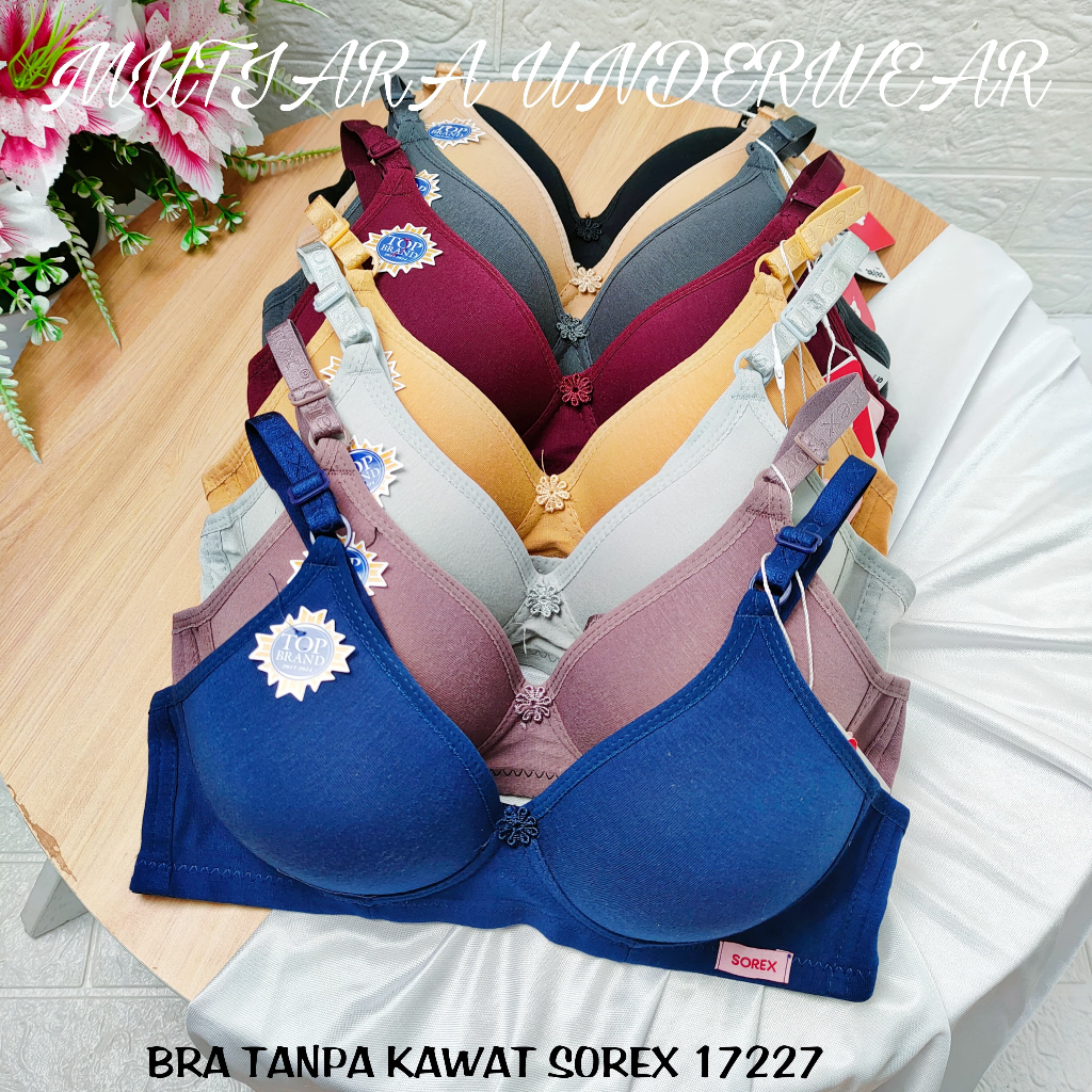Jual Bra Tanpa Kawat Sorex 17227 Bahan Katun Ukuran 34-40 Cup A-B / BH ...