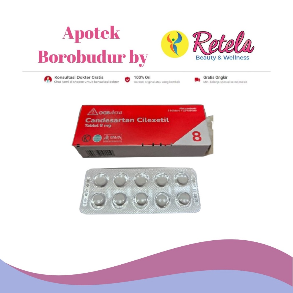 Jual CANDESARTAN 8 MG 1 BOX ISI 30 TABLET (DEXA) | Shopee Indonesia