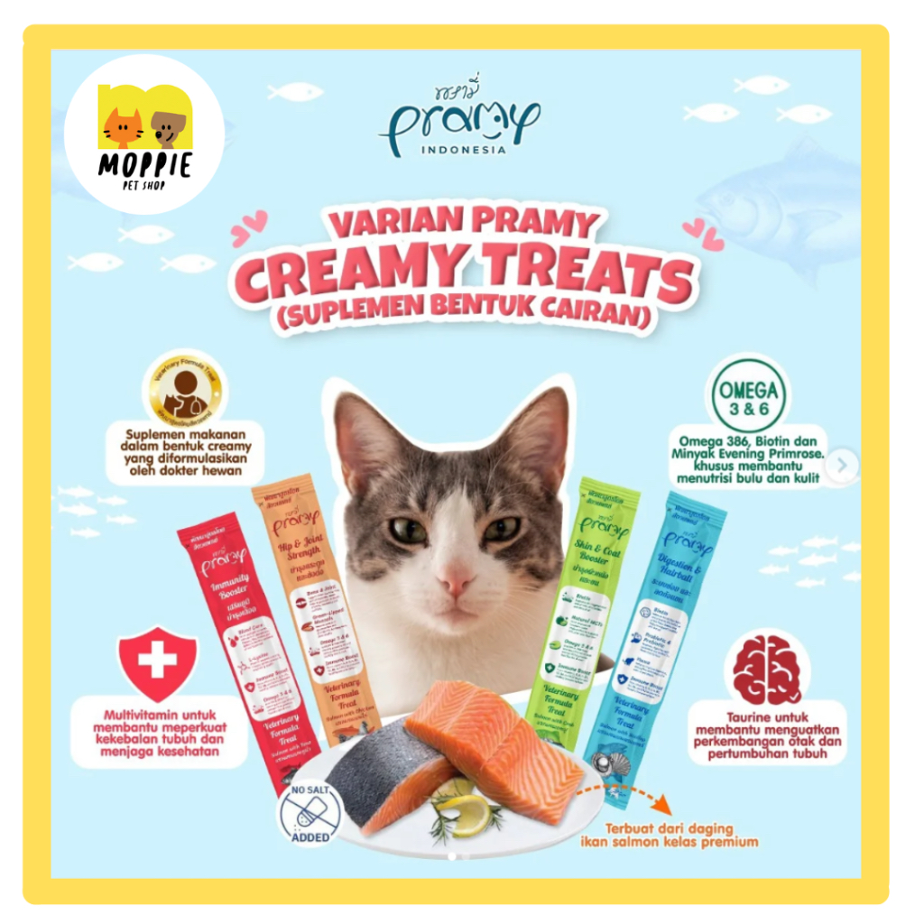 Jual Pramy Cat Snack Creamy 14 Gr (1 pcs) / Snack Kucing | Shopee Indonesia