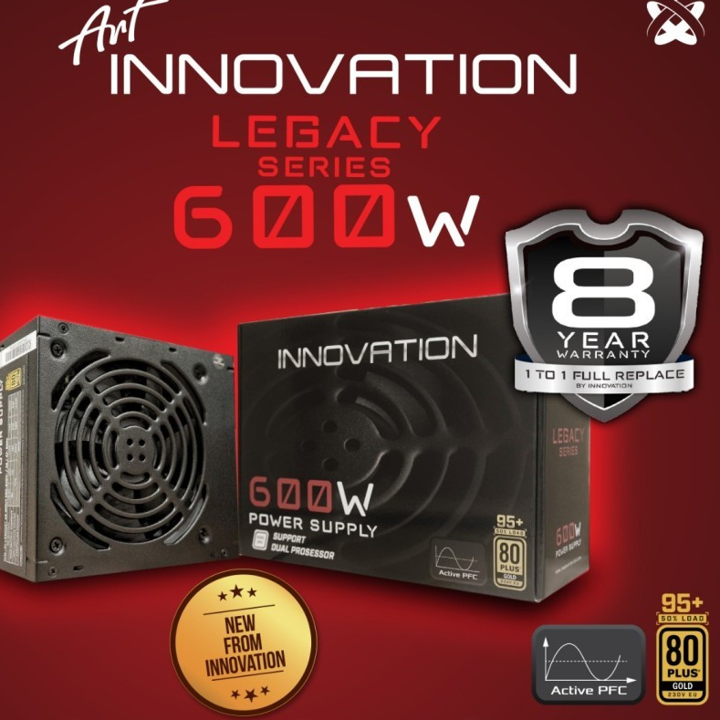 Jual PSU Innovation Legacy 600W 550W 400W 80+ GOLD - Power Supply ...