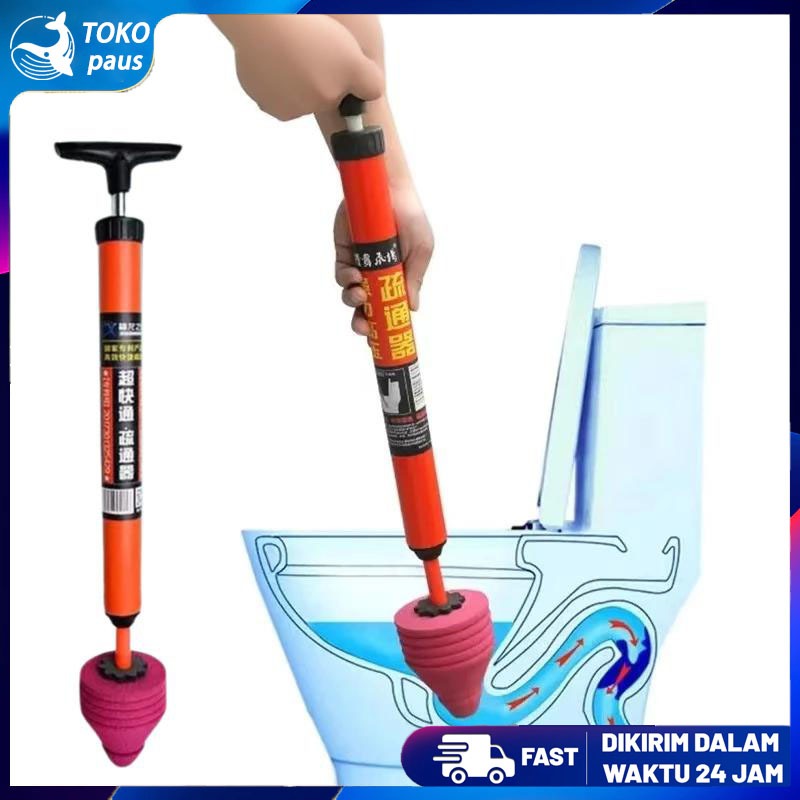 Jual Plunger Pompa WC Penyedot Pompa WC Mampet Drain Buster - Cepat WC ...