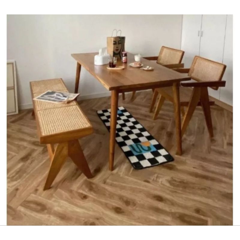 Jual DINING TABLE ROUND MEJA ROTAN READY STOCK | Shopee Indonesia