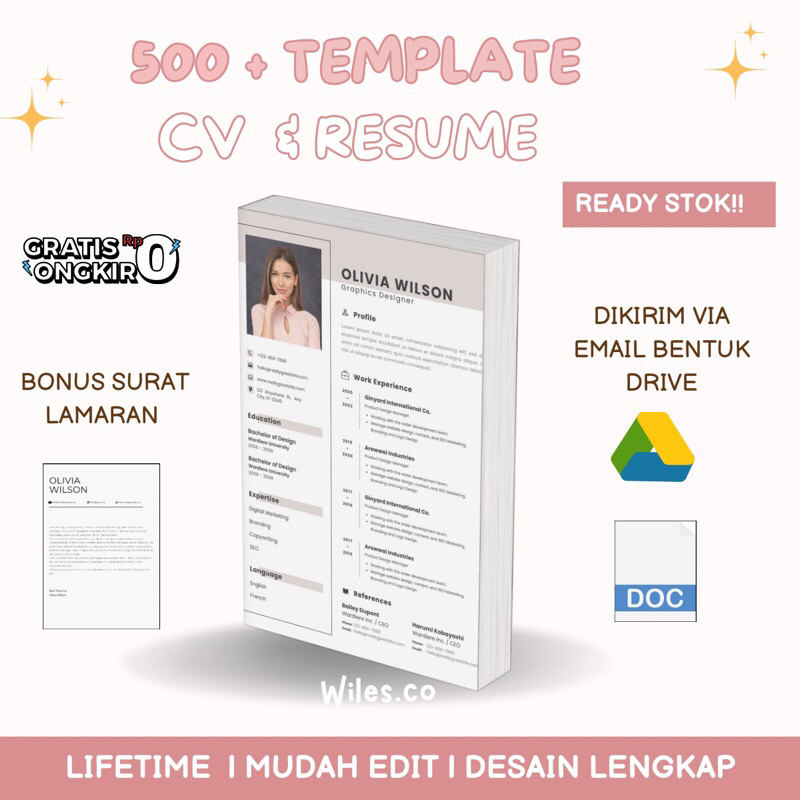 Jual Templat CV & Resume | Template Lengkap 500+ Desain | Surat Lamaran | lifetime | Shopee ...