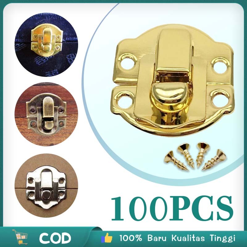Jual Isi 100 2.7cm Pengait Box Kancingan Box Perhiasan Kunci Kotak Box ...
