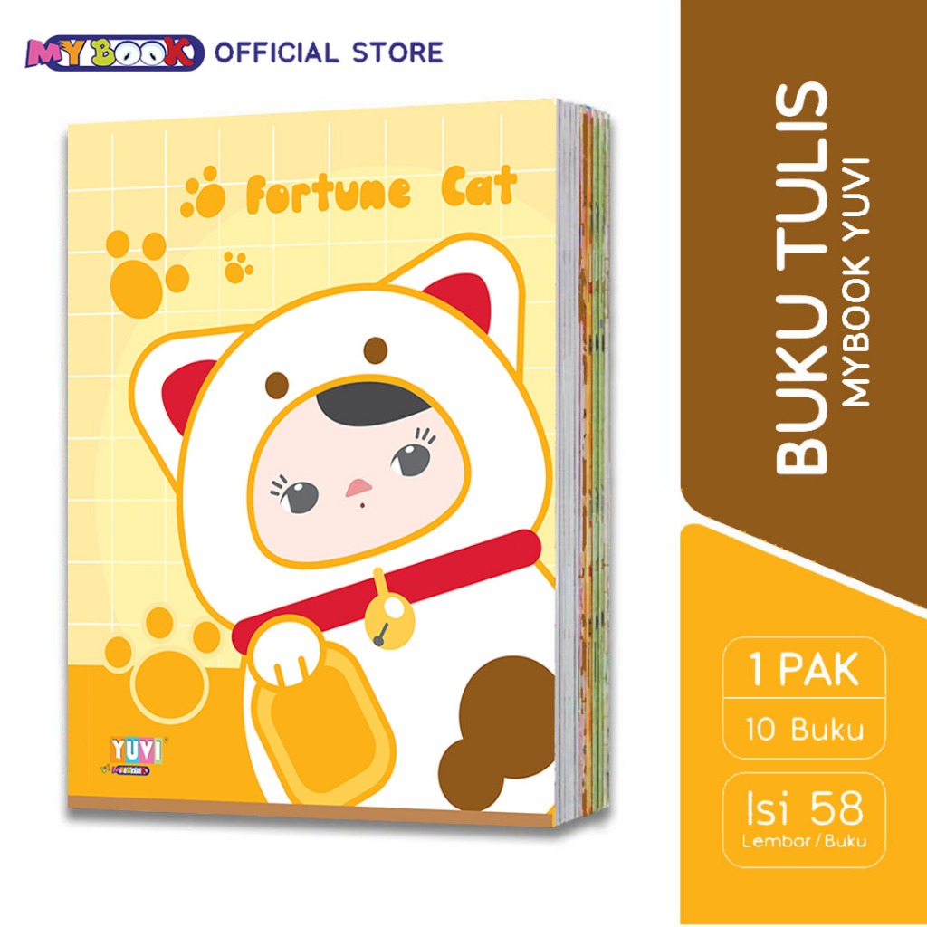 Jual My Book Buku Tulis Lucky Cat 58 Lembar - 10 Buku | Shopee Indonesia