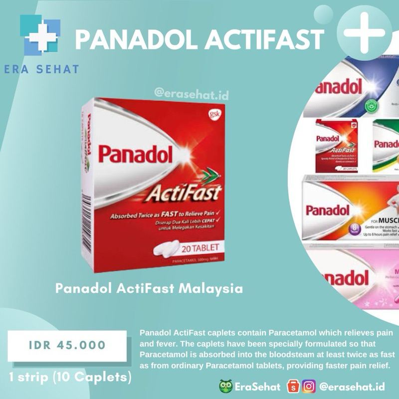 Jual Panadol ActiFast Malaysia | Shopee Indonesia