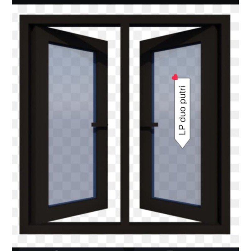 Jual kusen jendela aluminium gandeng 3" ukuran T130xL100 bisa custom ...