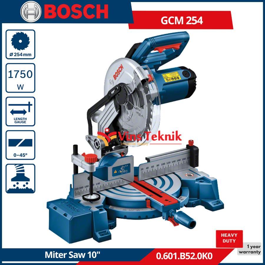Jual Mesin Gergaji Alumunium Miter Saw Mitre Saw 10" MiterSaw BOSCH GCM 254 GCM254 | Shopee ...