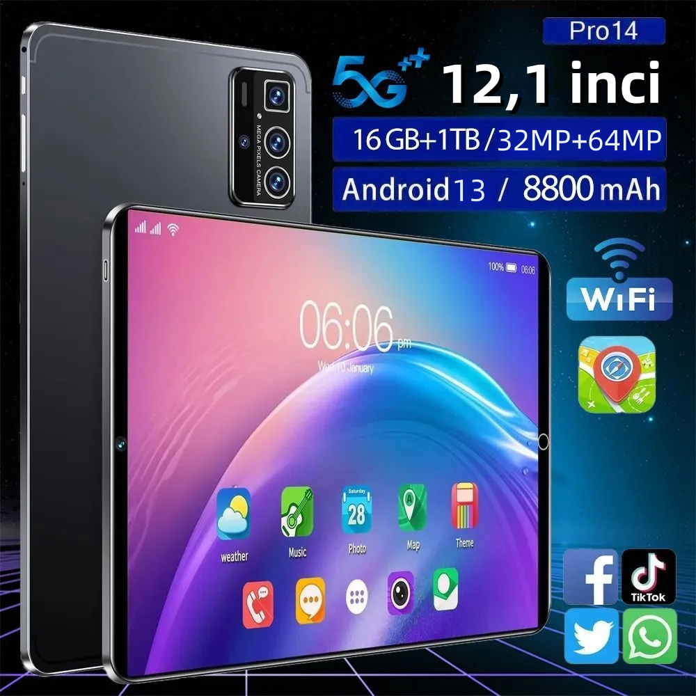 Jual 【Garansi 100% ori】Baru Tablet Pro14(16GB+1024GB) 12.1inch"lPs ...