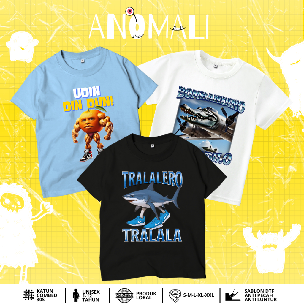Jual RENS KIDS Baju Kaos Anak Anomali Laki Laki & Perempuan Umur 1 - 12 Tahun ( 01 ) | Shopee ...