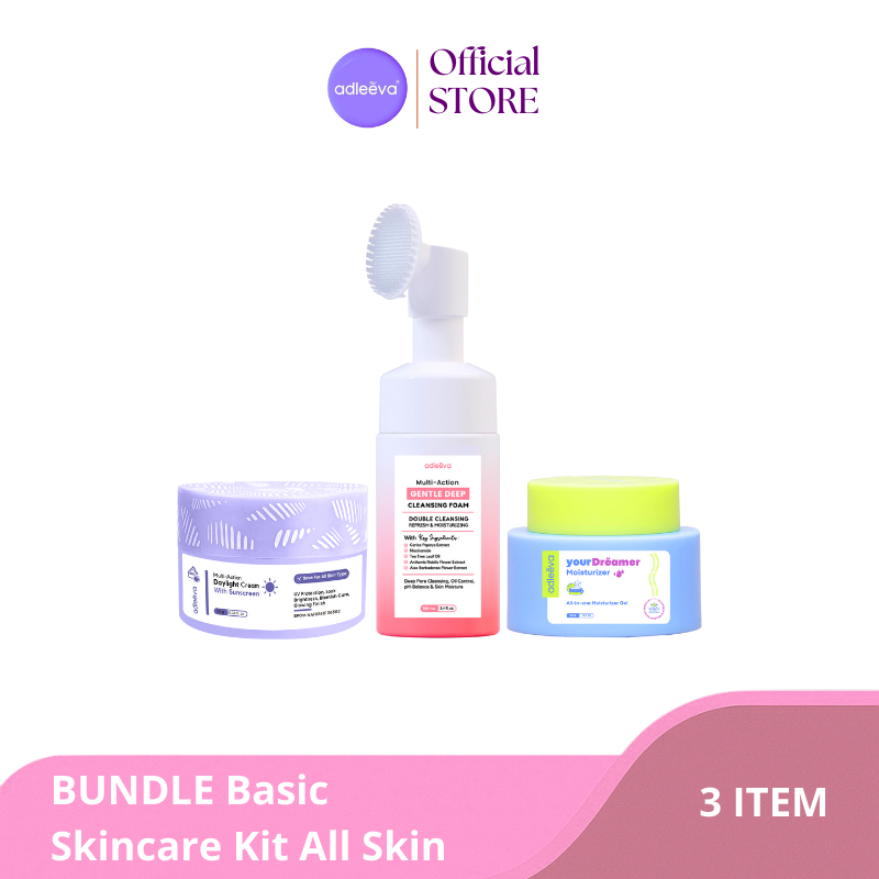Jual ADLEEVA - BUNDLE Basic Skincare Kit Melindungi kulit dari sinar uv (Isi 3 produk) | Shopee ...