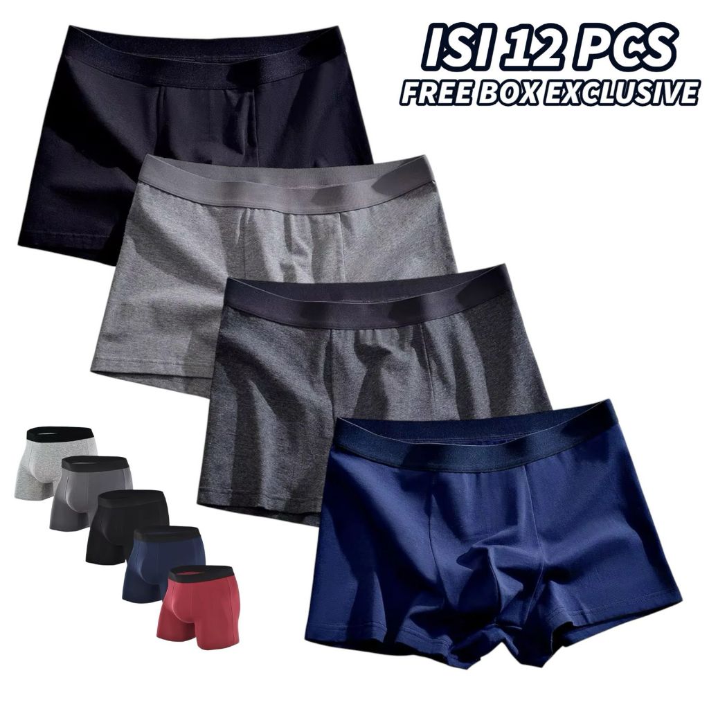 Jual Celana Dalam Boxer Pria Isi ISI 12 Pcs - Boxer Pria Dewasa Merk ...