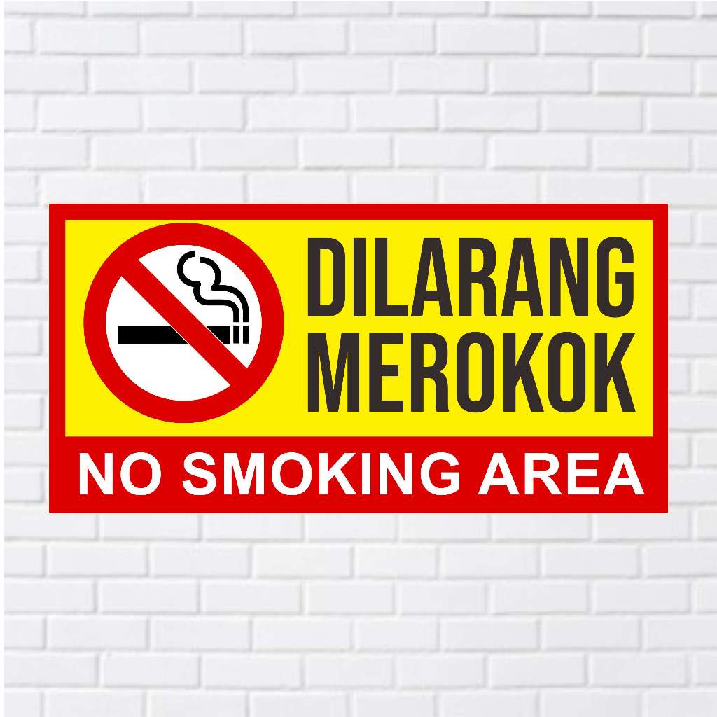 Jual dilarang merokok banner, bahan flexy ukuran 50cm 25cm | Shopee ...