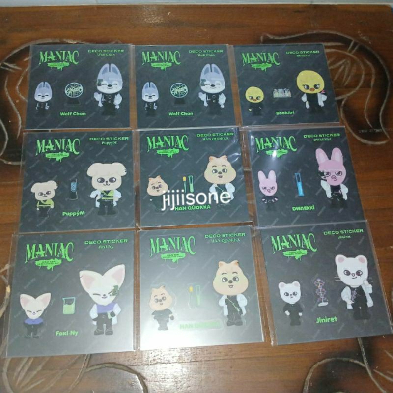 Jual stray kids skzoo maniac deco sticker wolfchan puppym han quokka ...