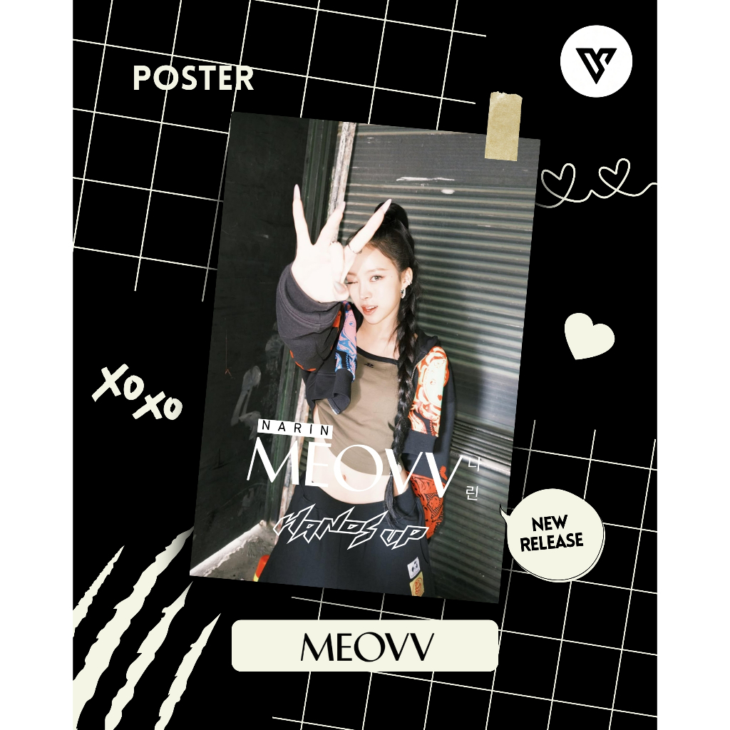 Jual MEOVV KPOP HANDS UP MEOVV DROP TOP POSTER LAMINASI GLOSSY FREEBIES ...