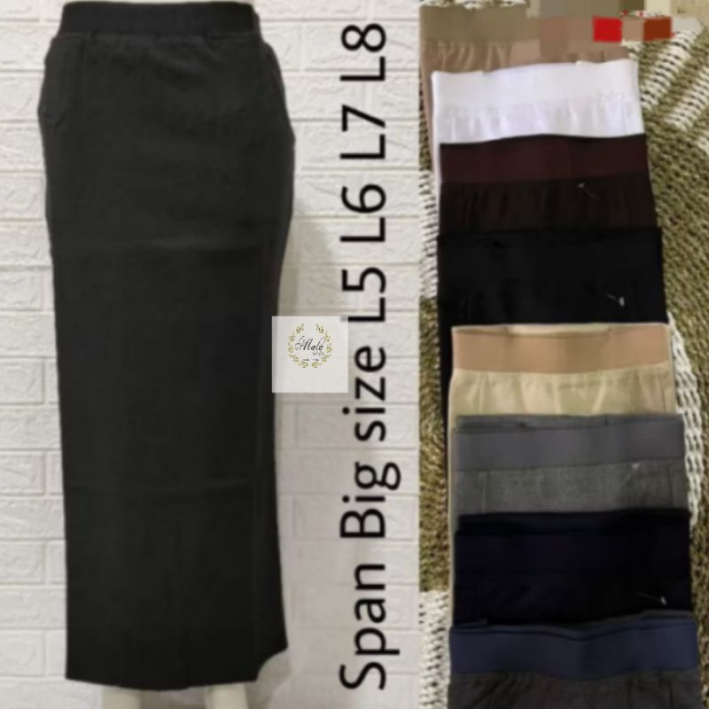 Jual Rok Span Big Size Rok Rampel Jumbo L5 L6 L7 L8 | Shopee Indonesia