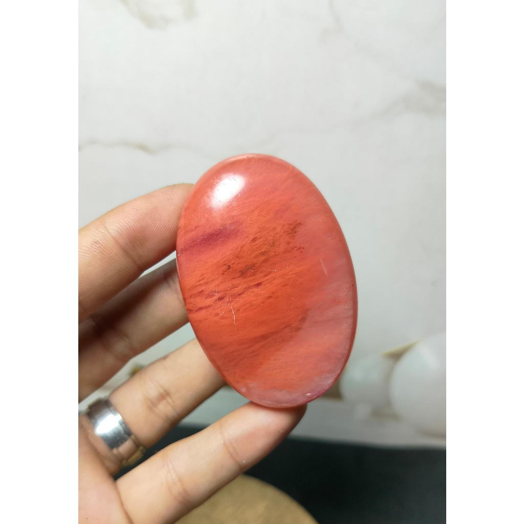 Jual Batu Red Cherry Quartz palm (3) | Shopee Indonesia