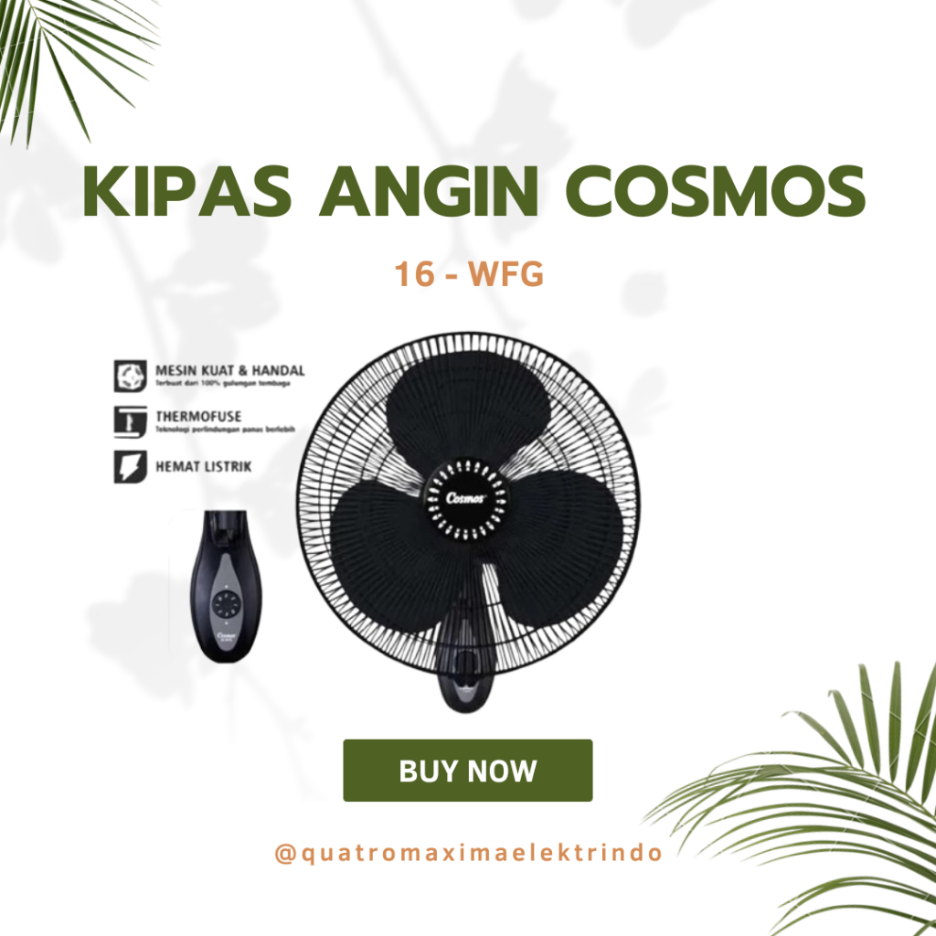 Jual KIPAS ANGIN DINDING WALL FAN COSMOS 16 WFGR | Shopee Indonesia