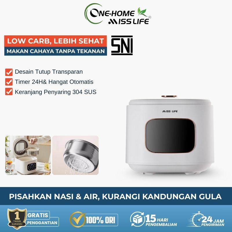 Jual MISS LIFE Rice Cooker 1,2 liter / Low Carb/ Magic Com Portable ...
