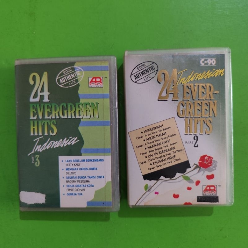 Jual Kaset 24 INDONESIAN EVERGREEN HITS Vol 1 & 2 Dijual Paket | Shopee Indonesia