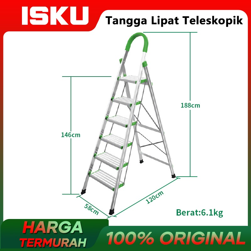 Jual ISKU Tangga Lipat Tangga 6 Step Rumah Lipat Tangga Lipat Household ...
