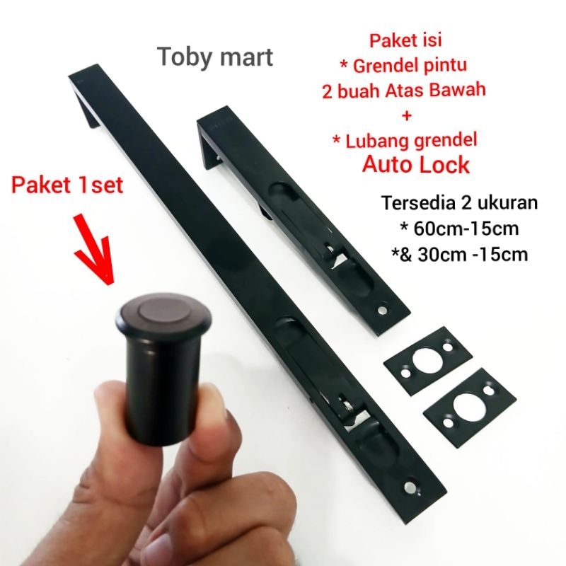 Jual BarreL Bolt Slot tanam 60cm & 30cm / Grendel pintu tanam 1 set ...