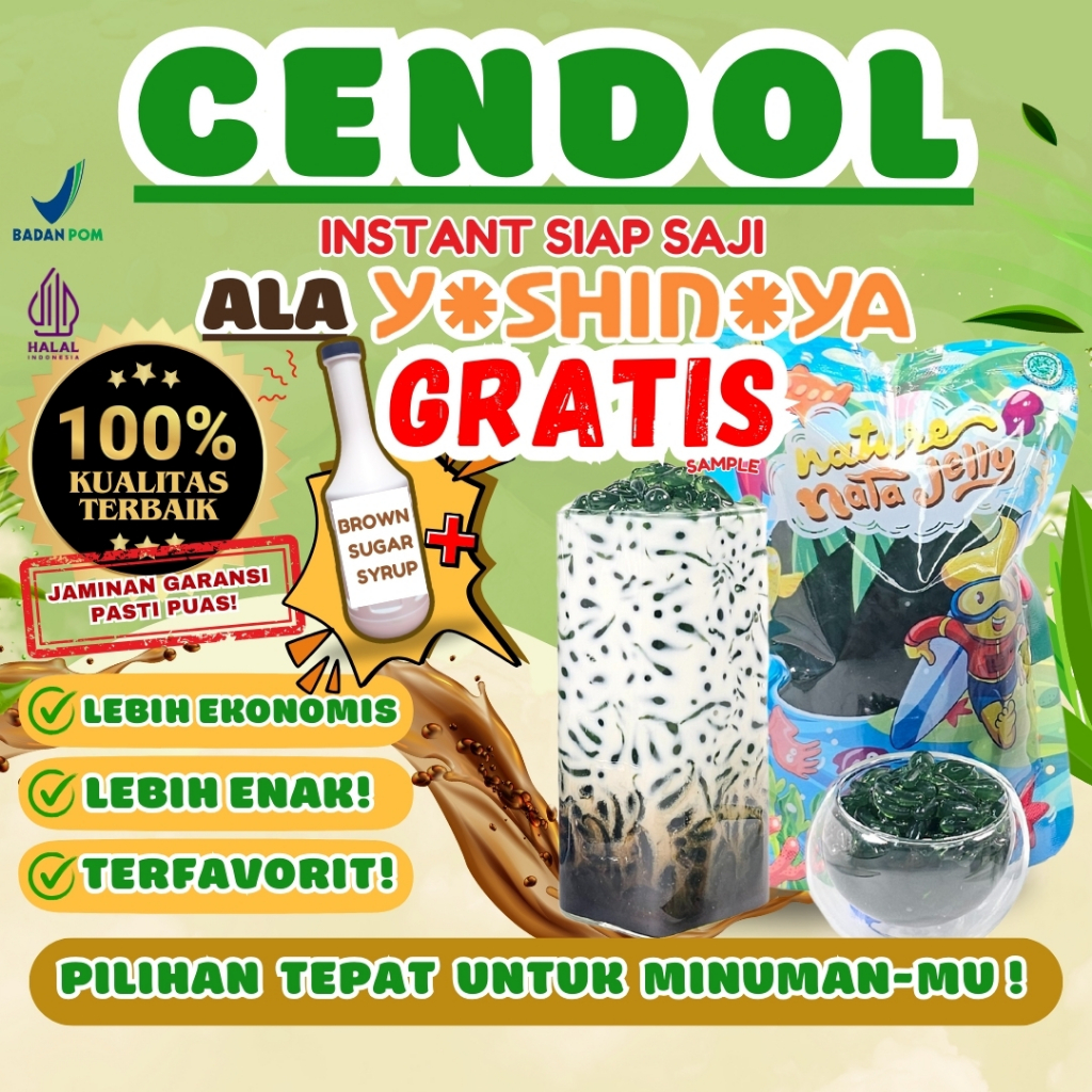 Jual Jelly Cendol Kecebong ala Yoshinoya - Topping Minuman Cendol ...
