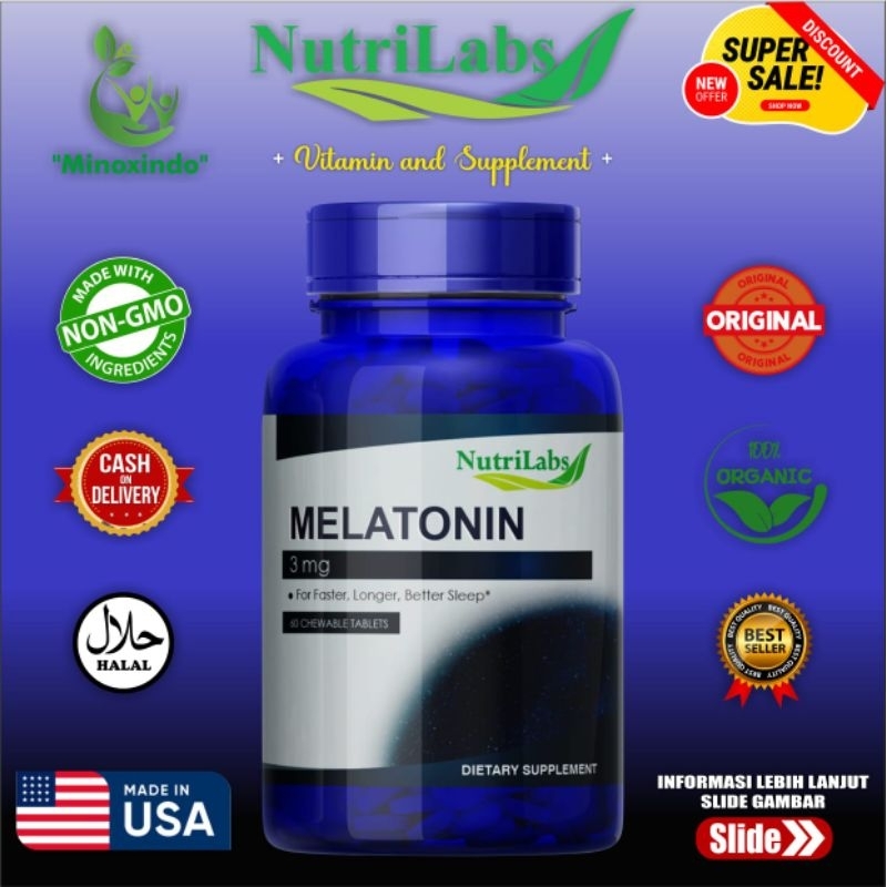 Jual Nutrilabs Melantonin 3mg Made in USA | Shopee Indonesia