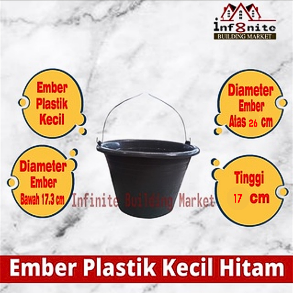 Jual Ember Plastik Kecil Hitam Cor Adukan Semen Timba Ember Proyek PVC ...