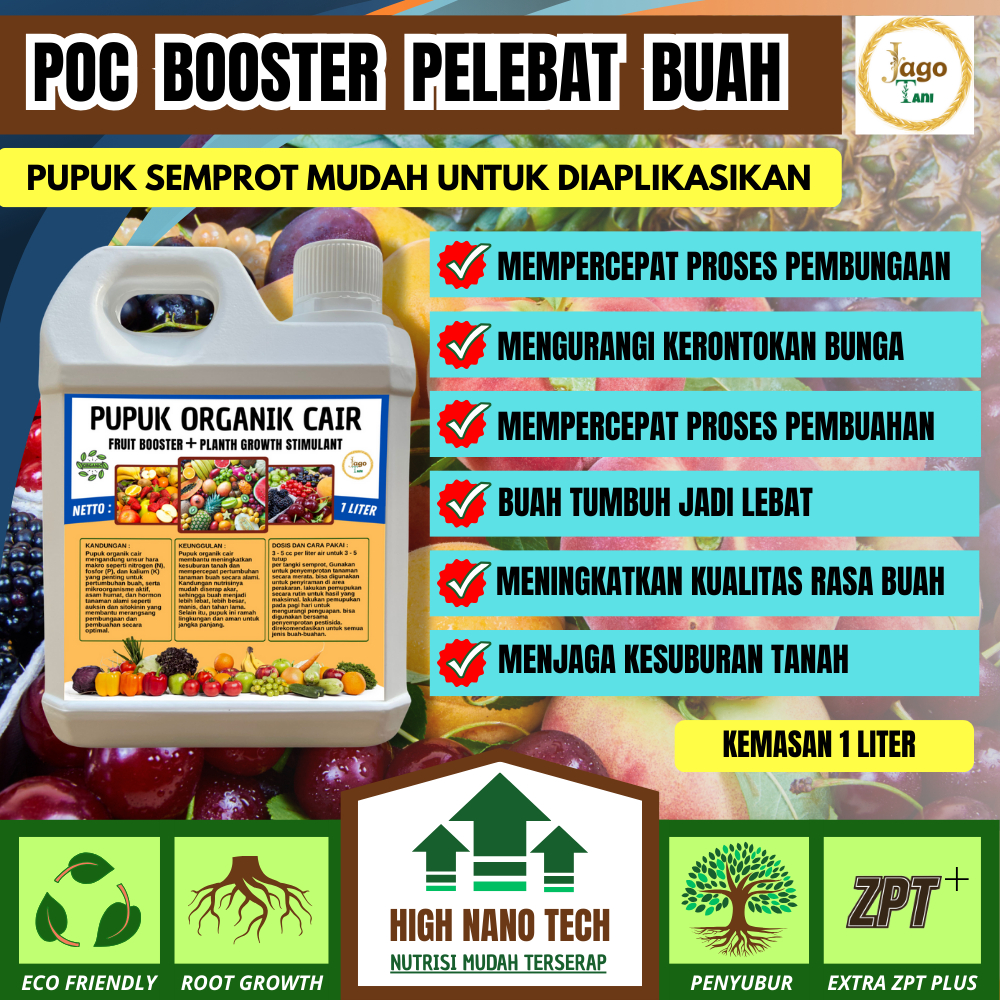 Jual Pupuk Booster Pelebat Semua Macam Buah Buahan Agar Berbunga Dan Berbuah Lebih Cepat ...